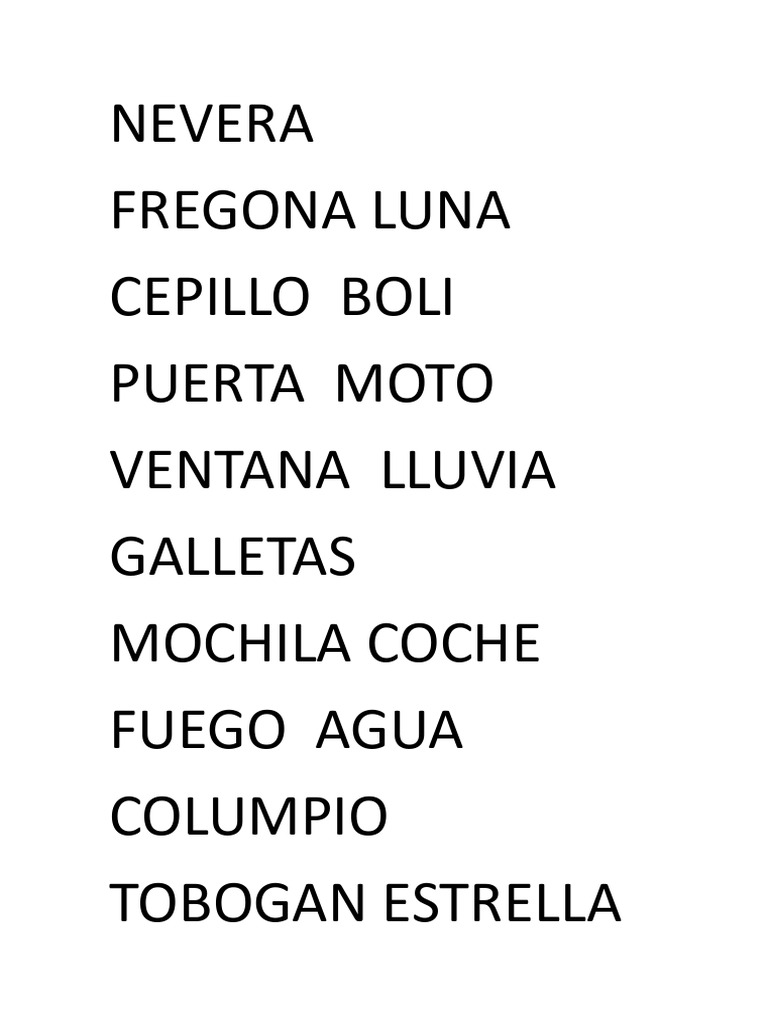 Palabras Silabas | PDF