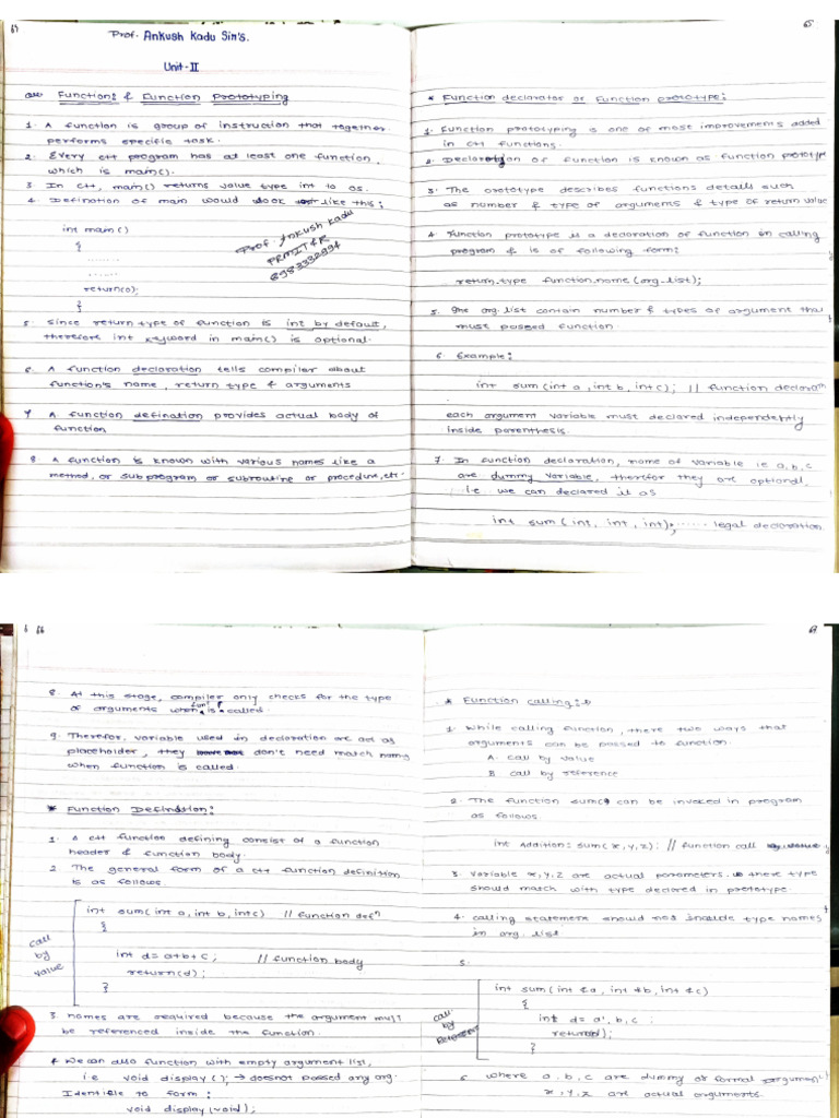 Unit-2 Oop Notes | PDF