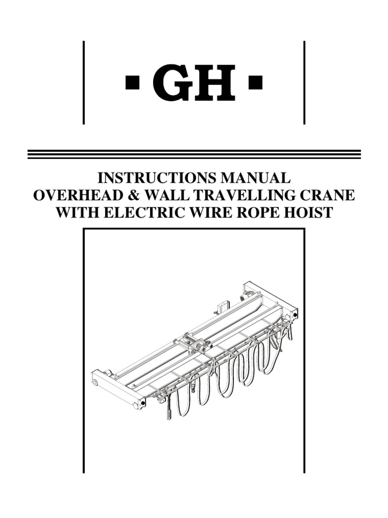 GH - Manual | PDF | Bearing (Mechanical) | Crane (Machine)