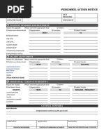Personnel Action Notice Template | PDF