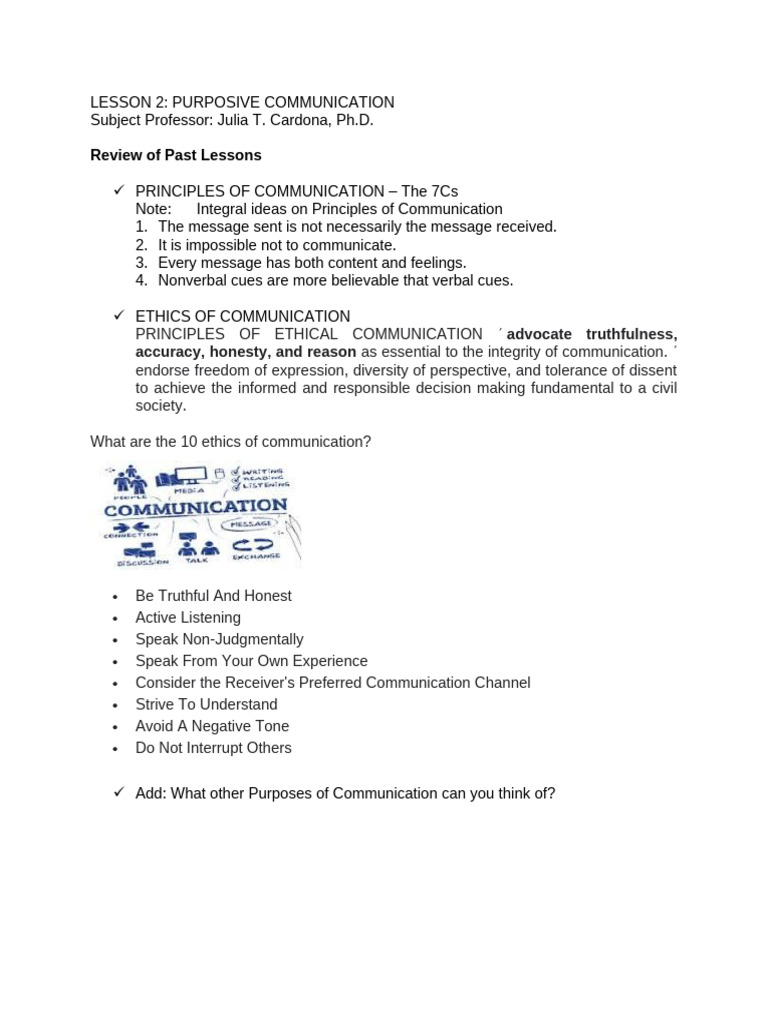 Lesson 2 3 Purposive Communication | PDF | English Language | Communication