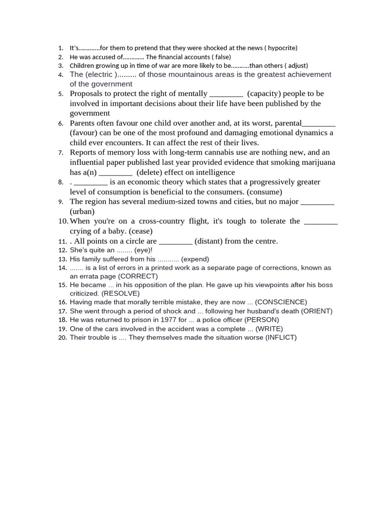 Vocabulary Exercises with Contextual Clues | PDF