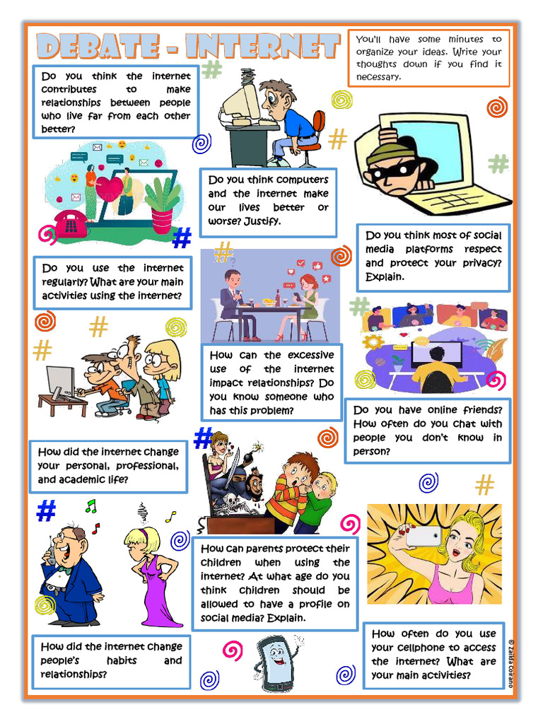 Debate Internet Conversation Topics Dialogs Fun Activities Games ...