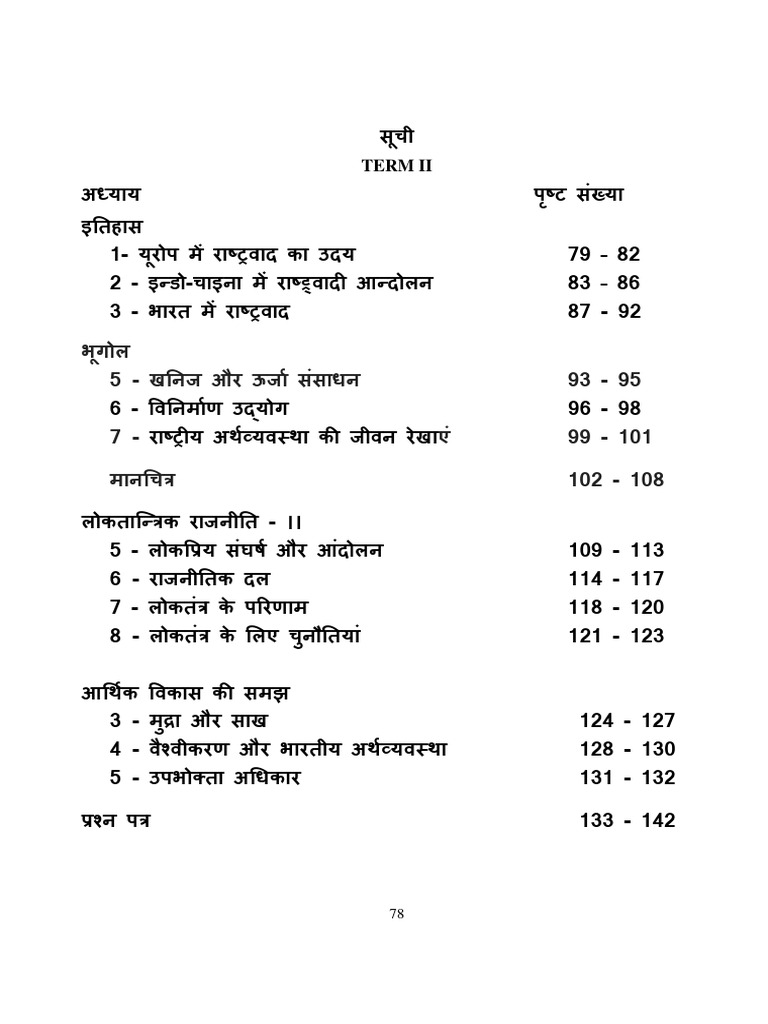 Class-X SST (Hindi) Term-II | PDF