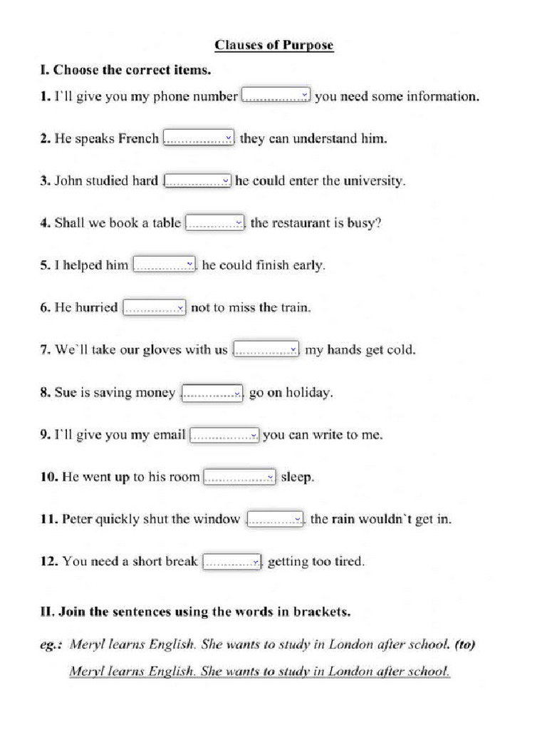 Adverbs of Purpose-Okolicznikowe Celu | PDF