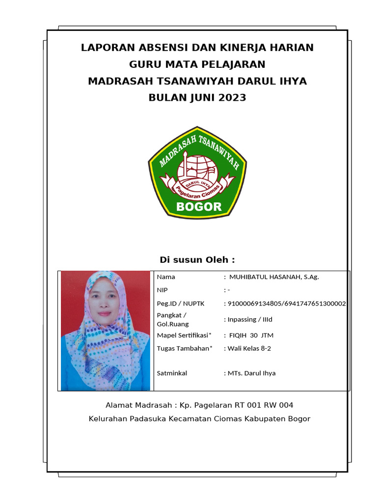 LKH MUHIBATUL HASANAH JUNI 2023. | PDF