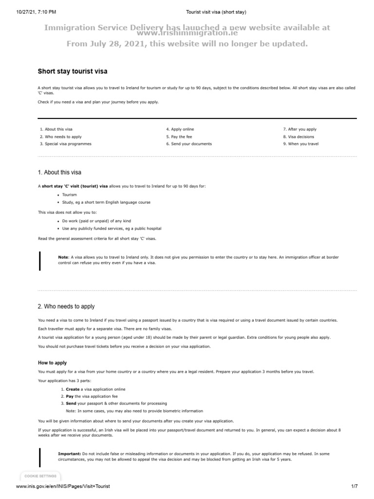 Tourist Visit Visa (Short Stay) | PDF | Travel Visa | Passport