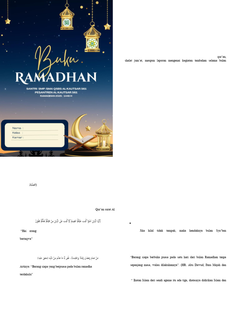 Buku Ramadhan 2025 | PDF