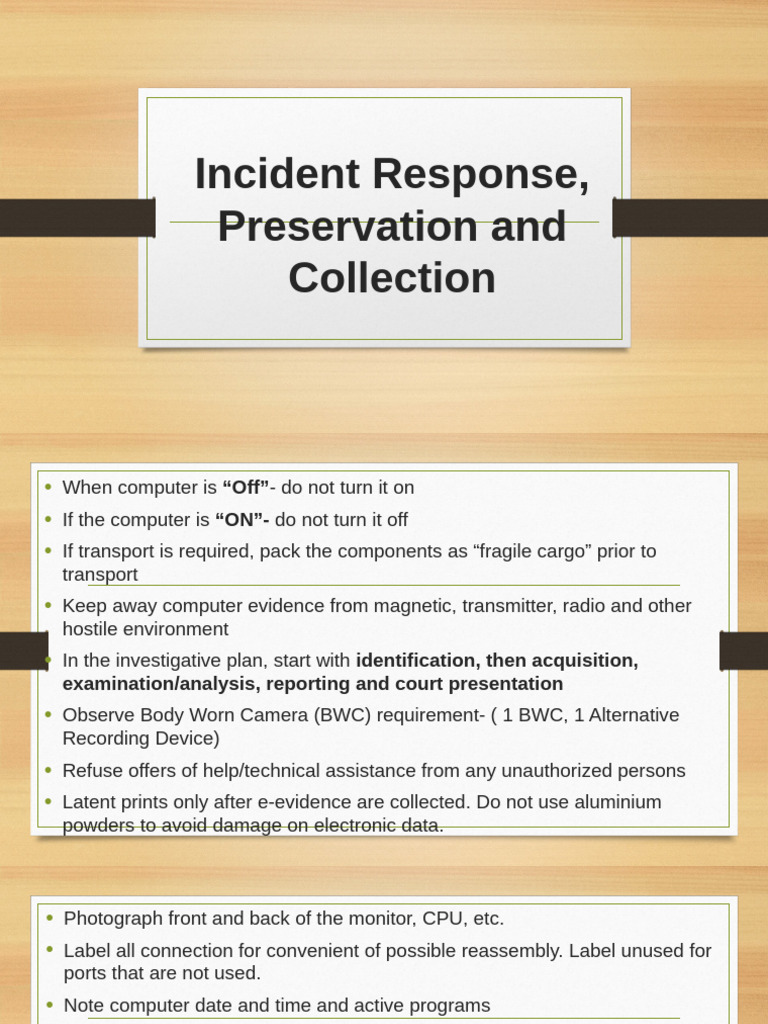 Incident Response Preservation and Collection W 3 | PDF | Security | Computer Security