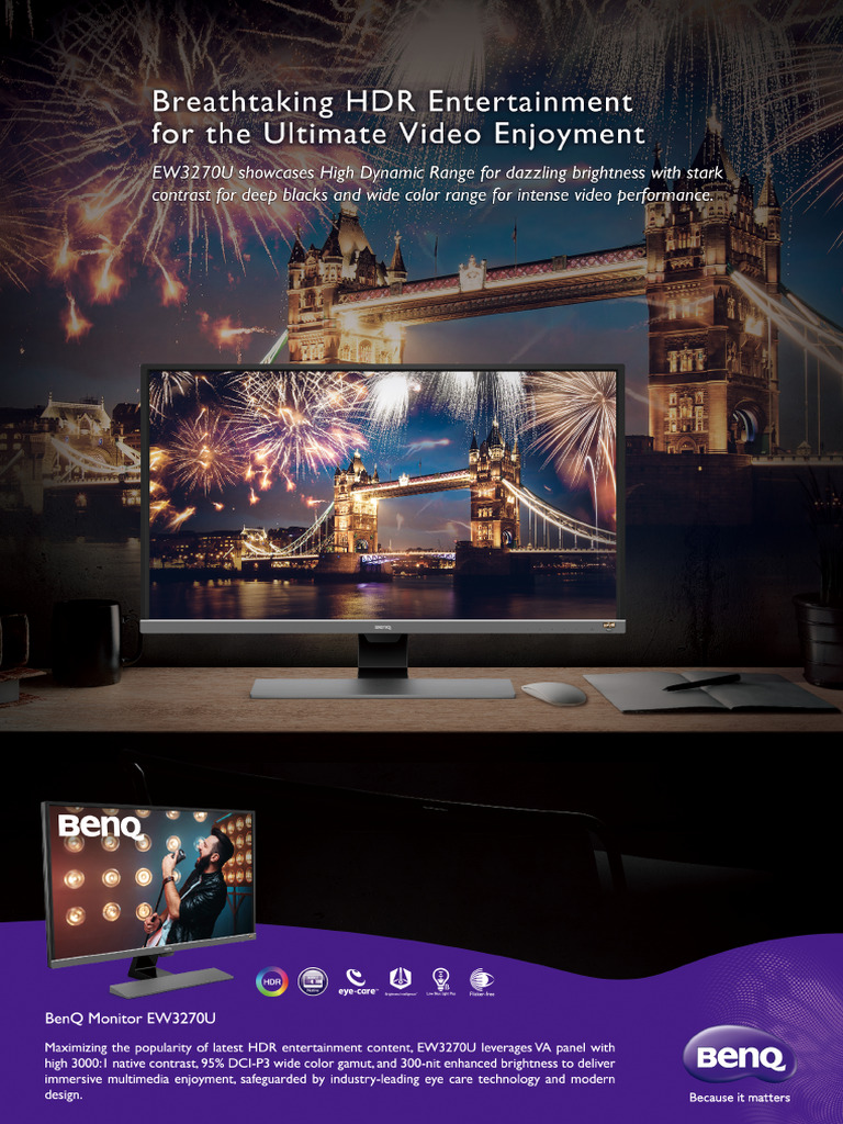 Benq Ew3270u Computer Monitor | PDF