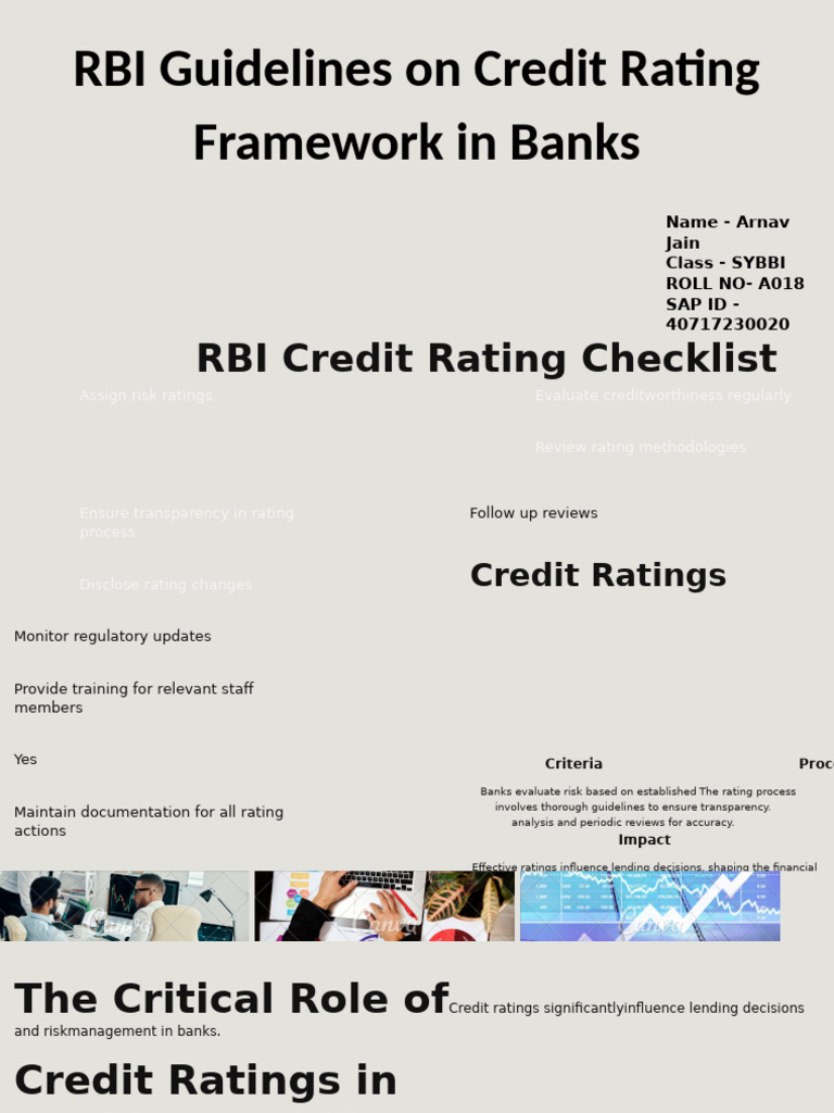 RBI Credit Rating Guidelines Overview | PDF | Evaluation | Banks