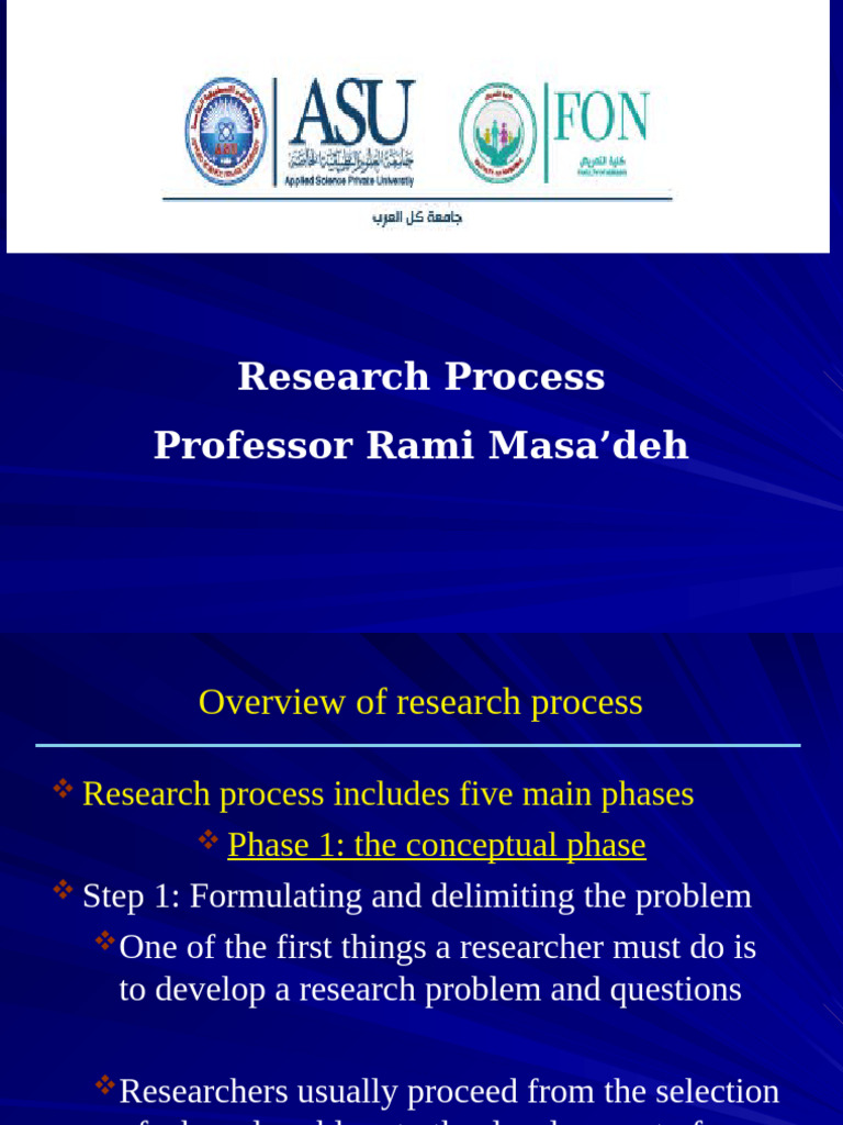 Overview of Research Process | PDF | Sampling (Statistics) | Hypothesis