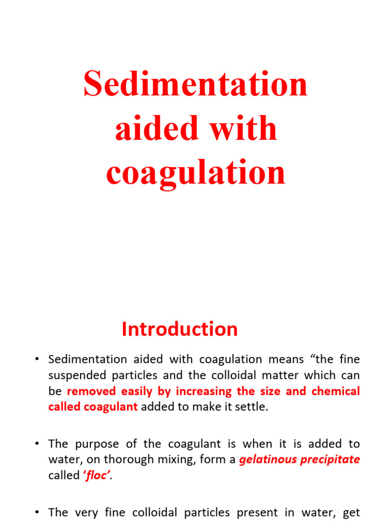 Coagulation and Sedimentation Process | PDF | Colloid | Soft Matter