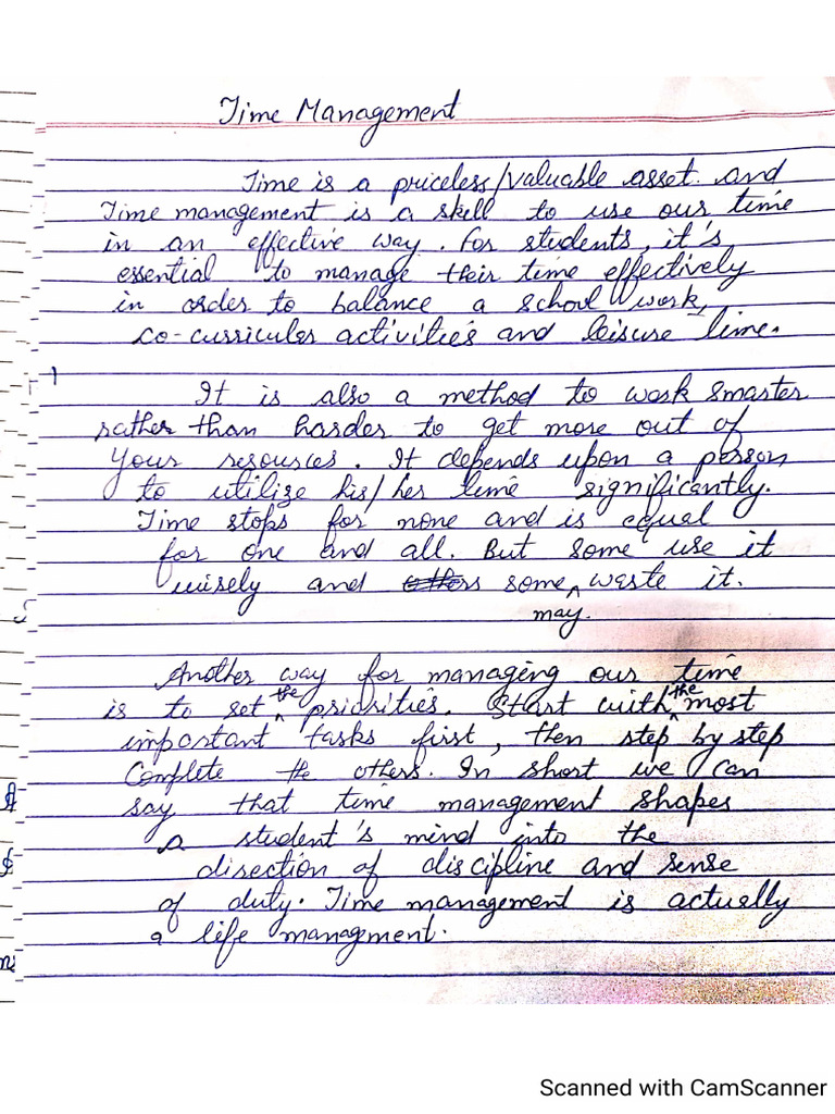 Essay - Time Management | PDF