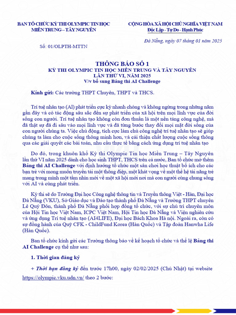 TB1 Olympic Mien Trung Tay Nguyen 2025 BosungBangThi AI | PDF