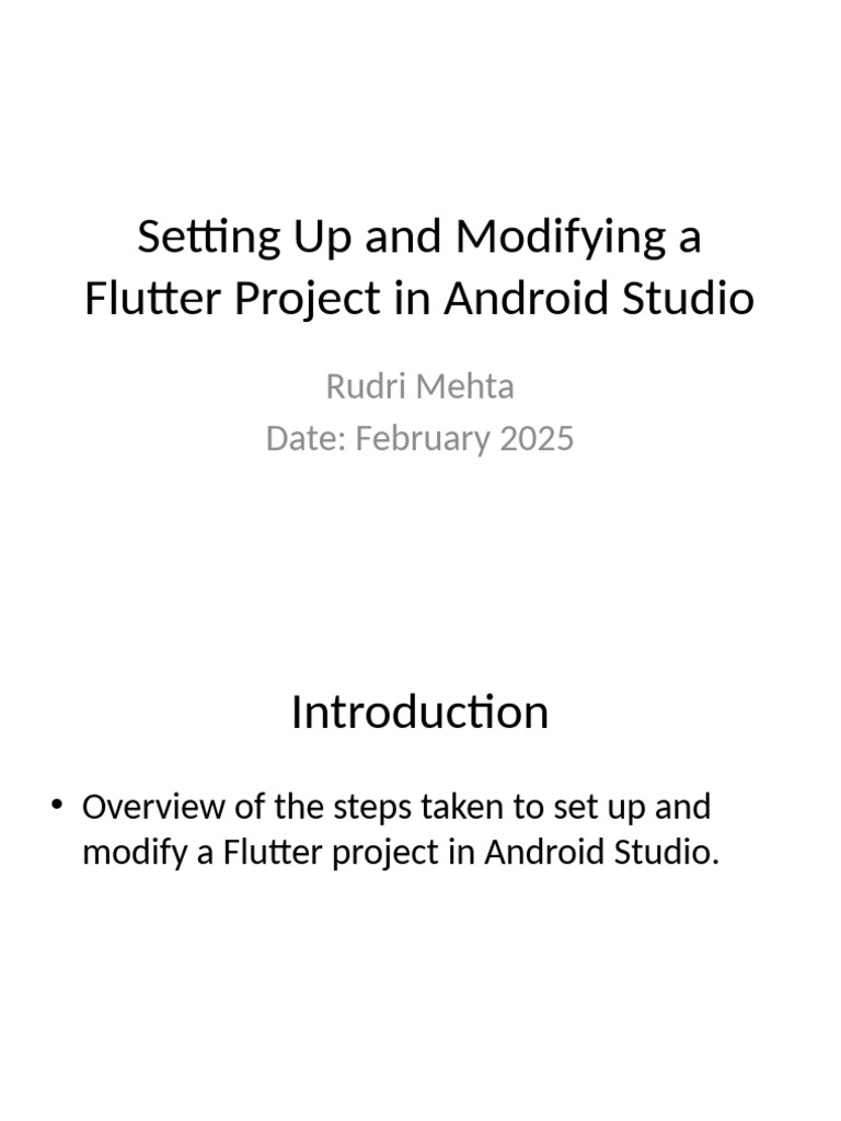 Flutter_Project_Setup | PDF