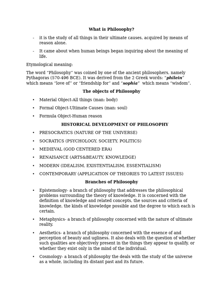 What Is Philosophy For Midterm 090734 | PDF | Morality | Reason