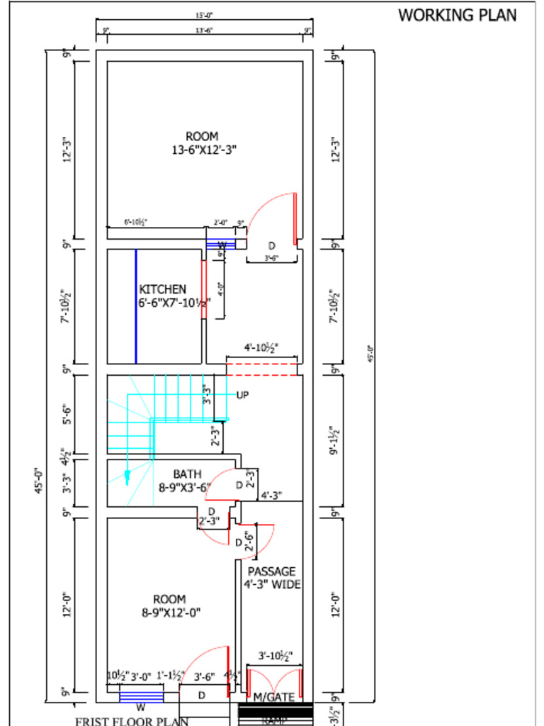Working Plan 15'x45'-Model | PDF