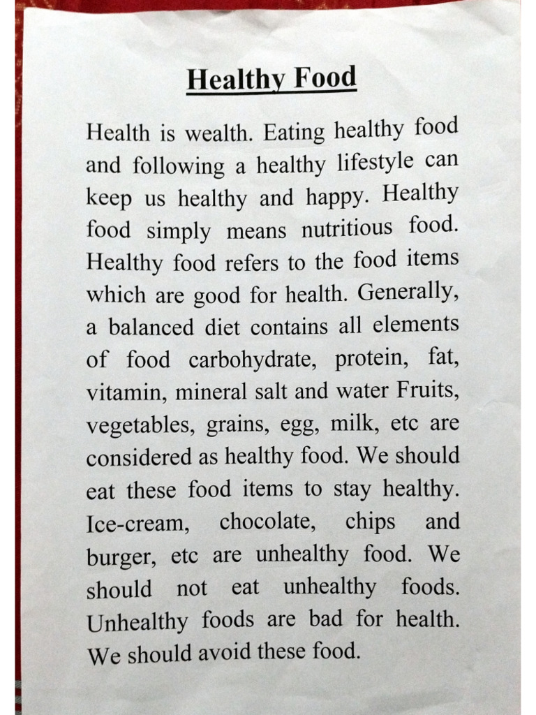 Healthy Food | PDF
