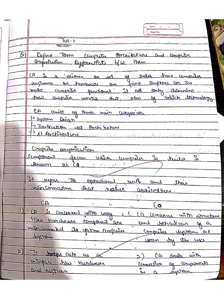 C.O.A Unit 1 Tute | PDF