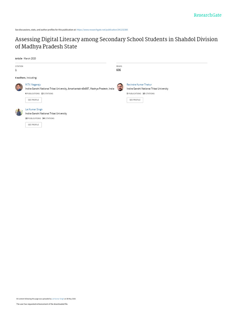 Assessing Digital Literacy | PDF | Literacy | Information And ...