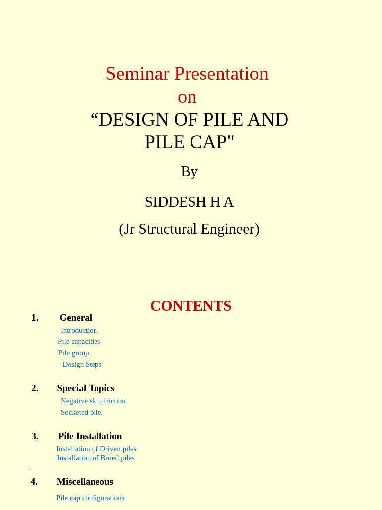 siddesh ppt | PDF | Deep Foundation | Friction