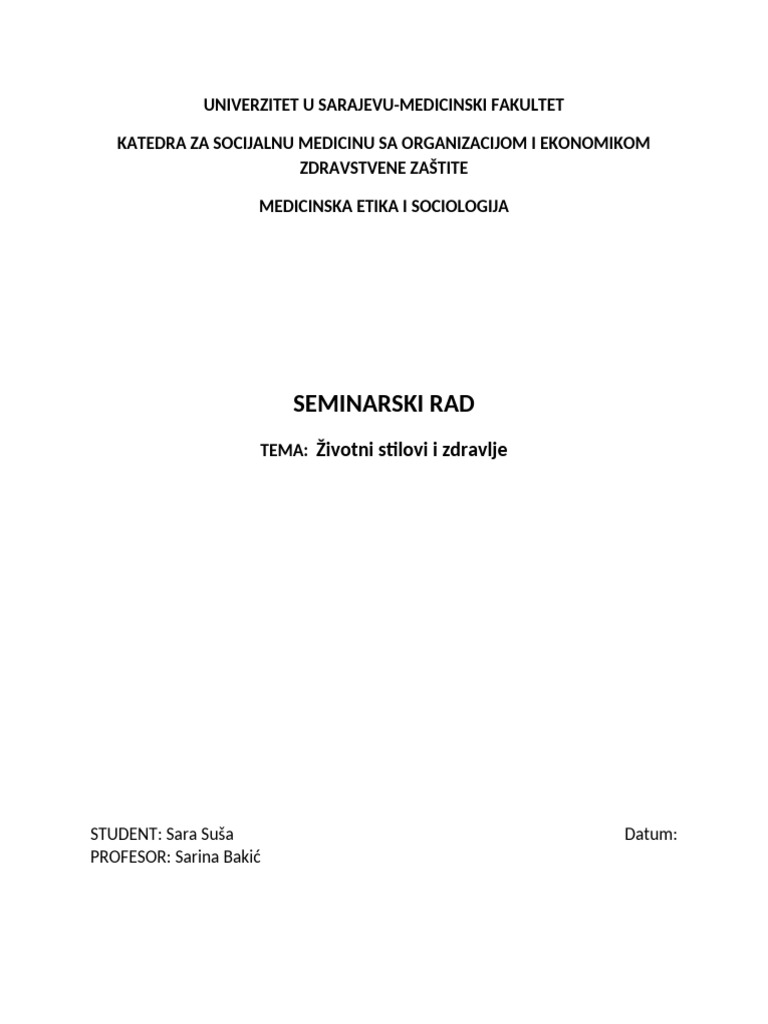Seminarski Rad | PDF
