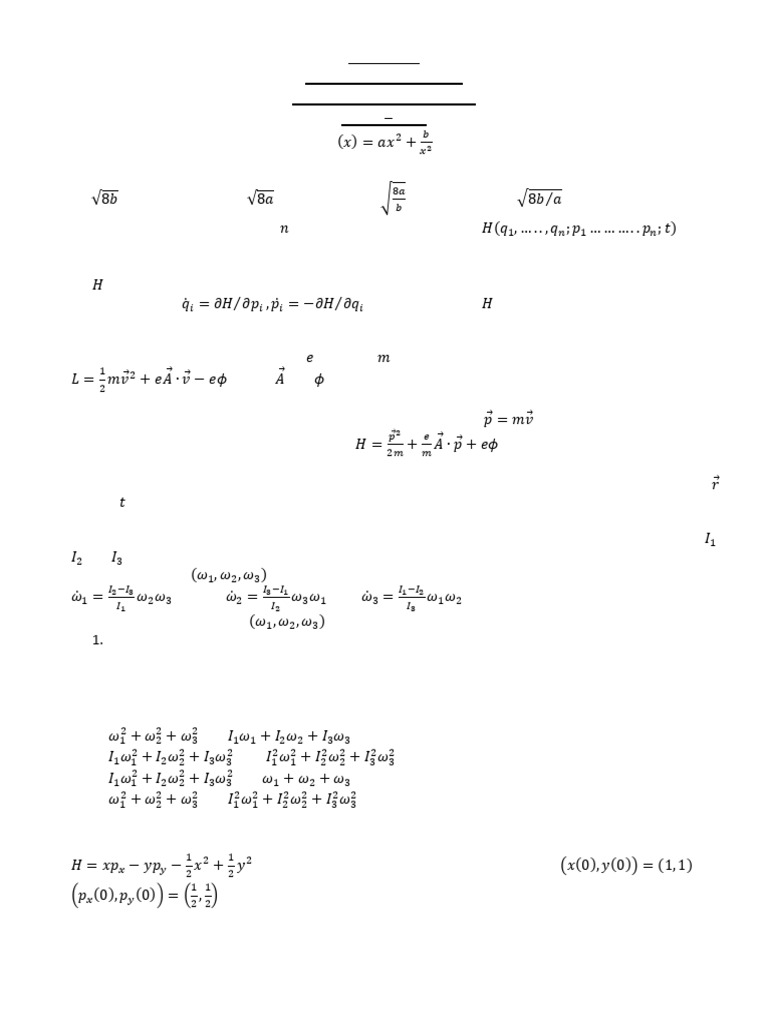 Classical Mechanics Csir Net | PDF | Momentum | Hamiltonian Mechanics