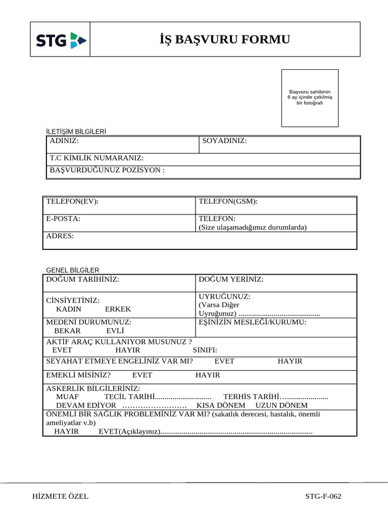 Is-Basvuru-Formu | PDF