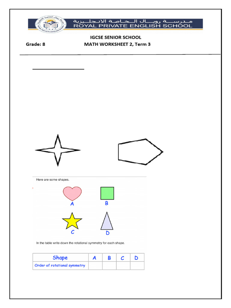 G8-MATH WS 2 - Term 3 - Transformations | PDF