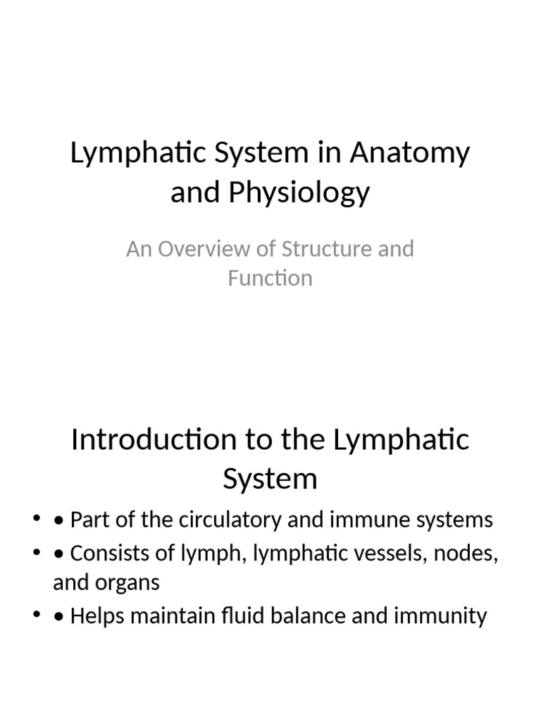 Lymphatic System Presentation | PDF