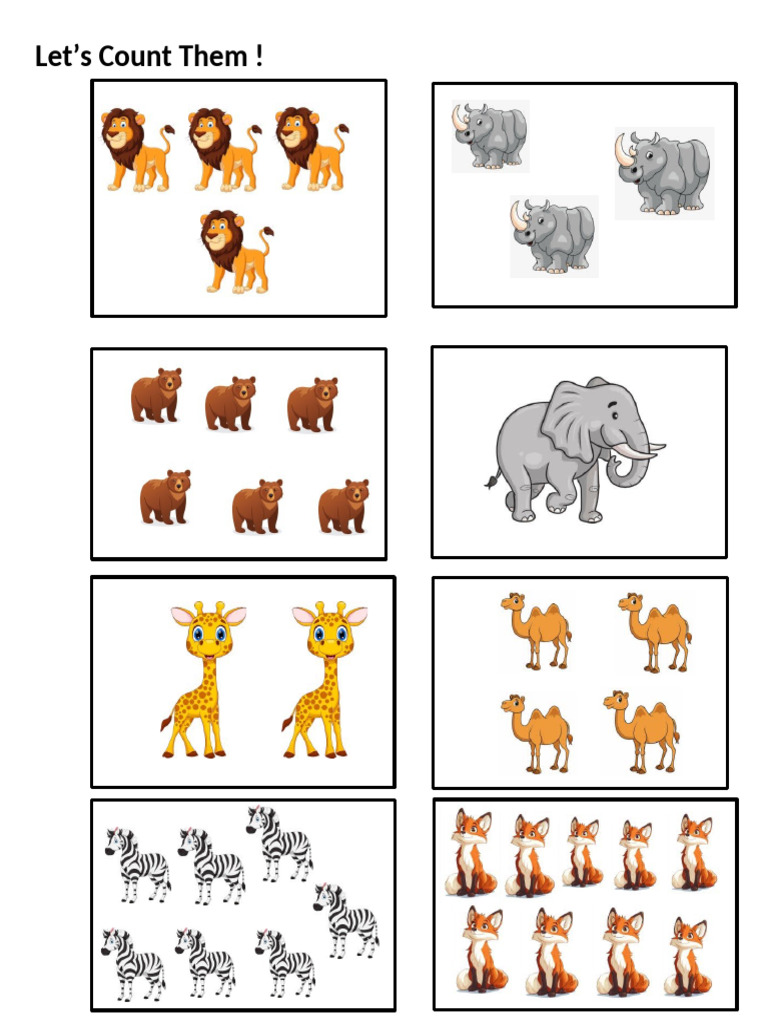 Speaking - Counting 1-10 Animals | PDF