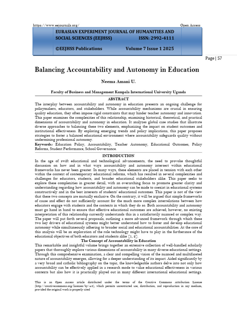Balancing Accountability and Autonomy in Education (WWW - Kiu.ac - Ug ...
