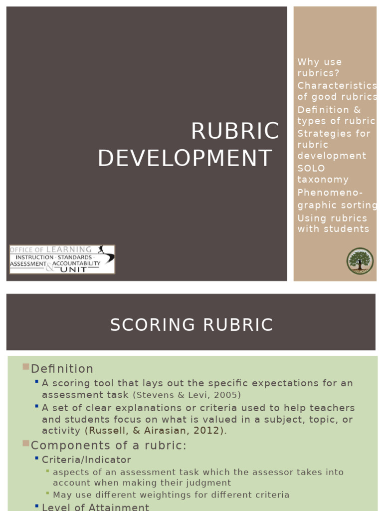 Rubric Development | PDF | Rubric (Academic) | Cognition