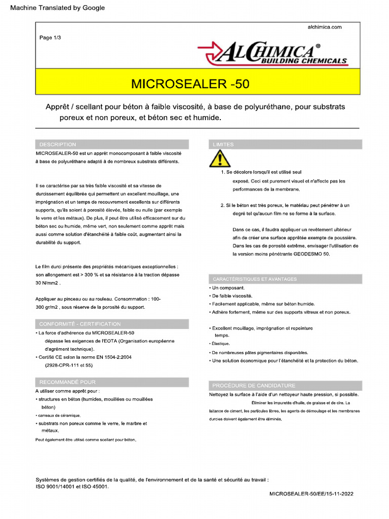 Microsealer | PDF