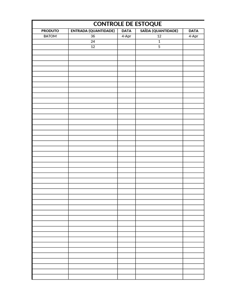 Controle de Estoque | PDF