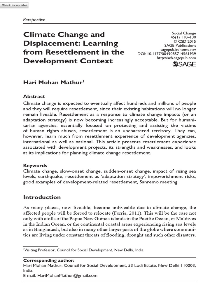 Article 7 Learning From Resettlement | PDF | Policy | World Bank