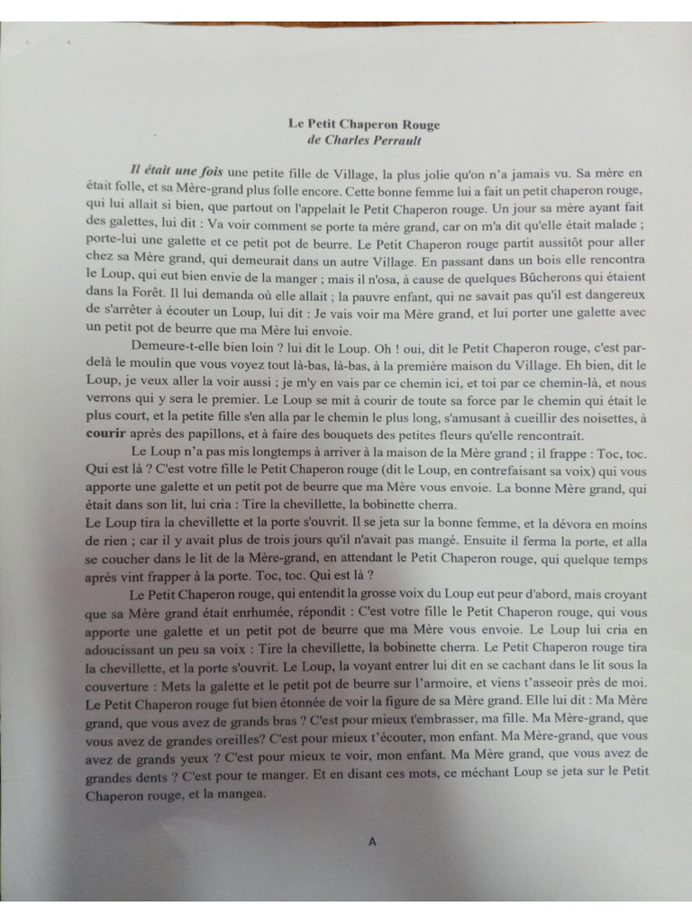 Le Petit Chaperon Rouge AFR103 Dr. Clara | PDF