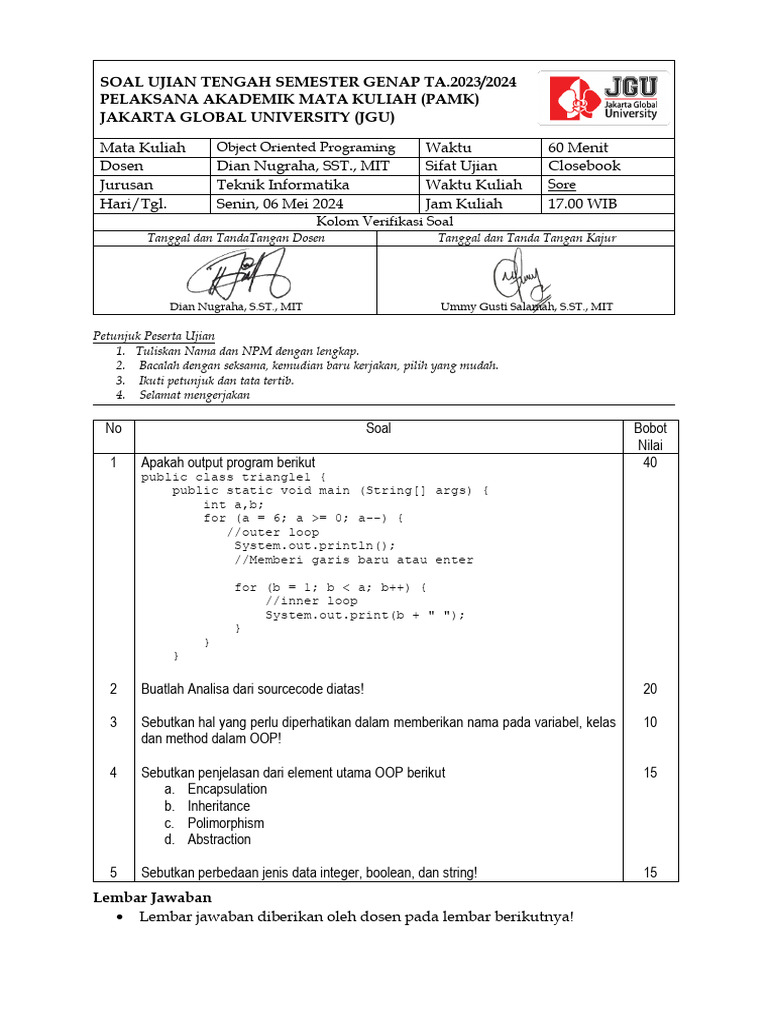 OBJECT ORIENTED PROGRAMMING DIAN NUGRAHA (Karyawan) | PDF