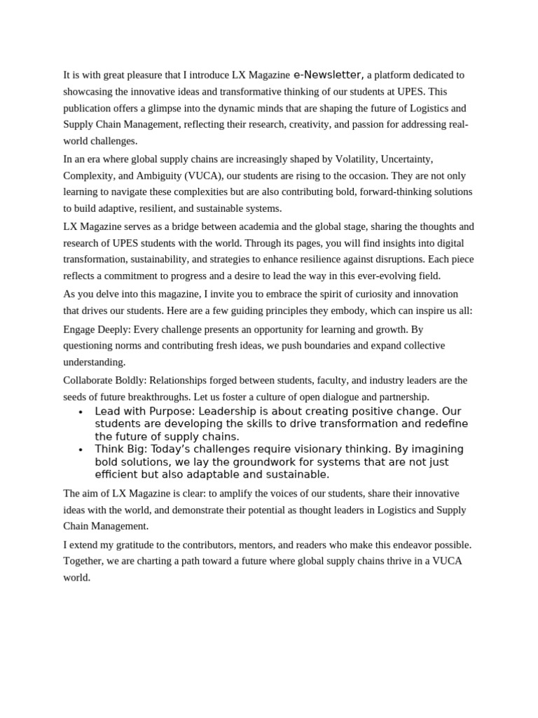 Director Sir Message | PDF