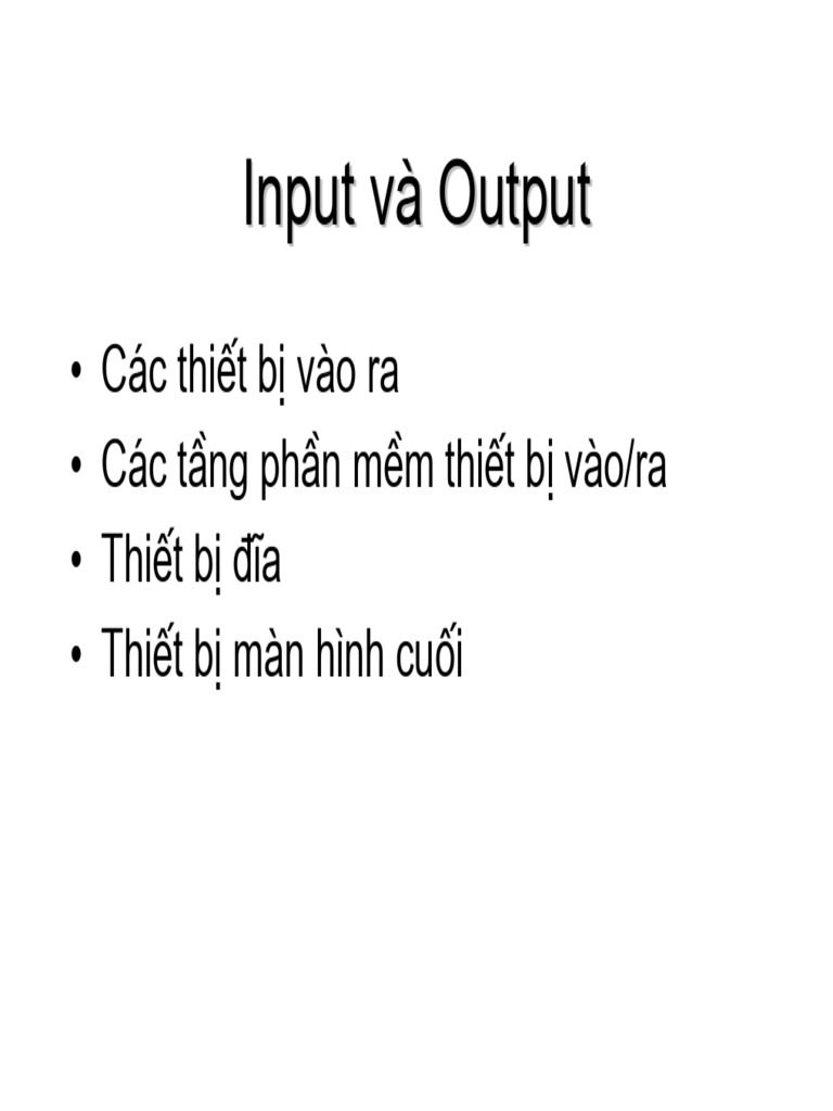 05-Input va Output | PDF
