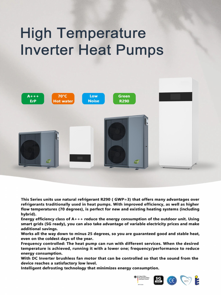 R290 series heat pump flyer | PDF