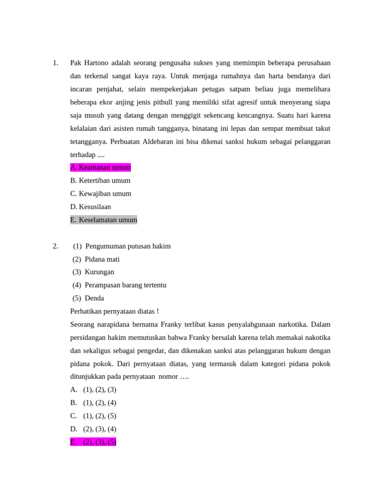 Latihan Soal PSAJ KLS XII | PDF