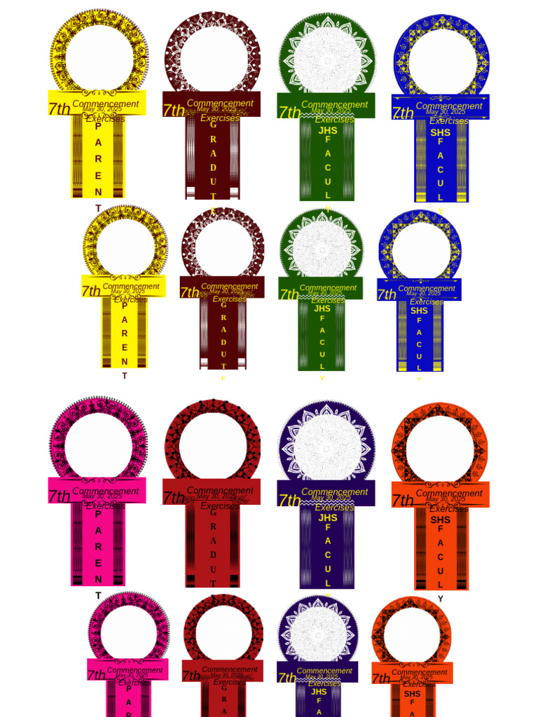 Graduation Ribbon Heads A4 | PDF