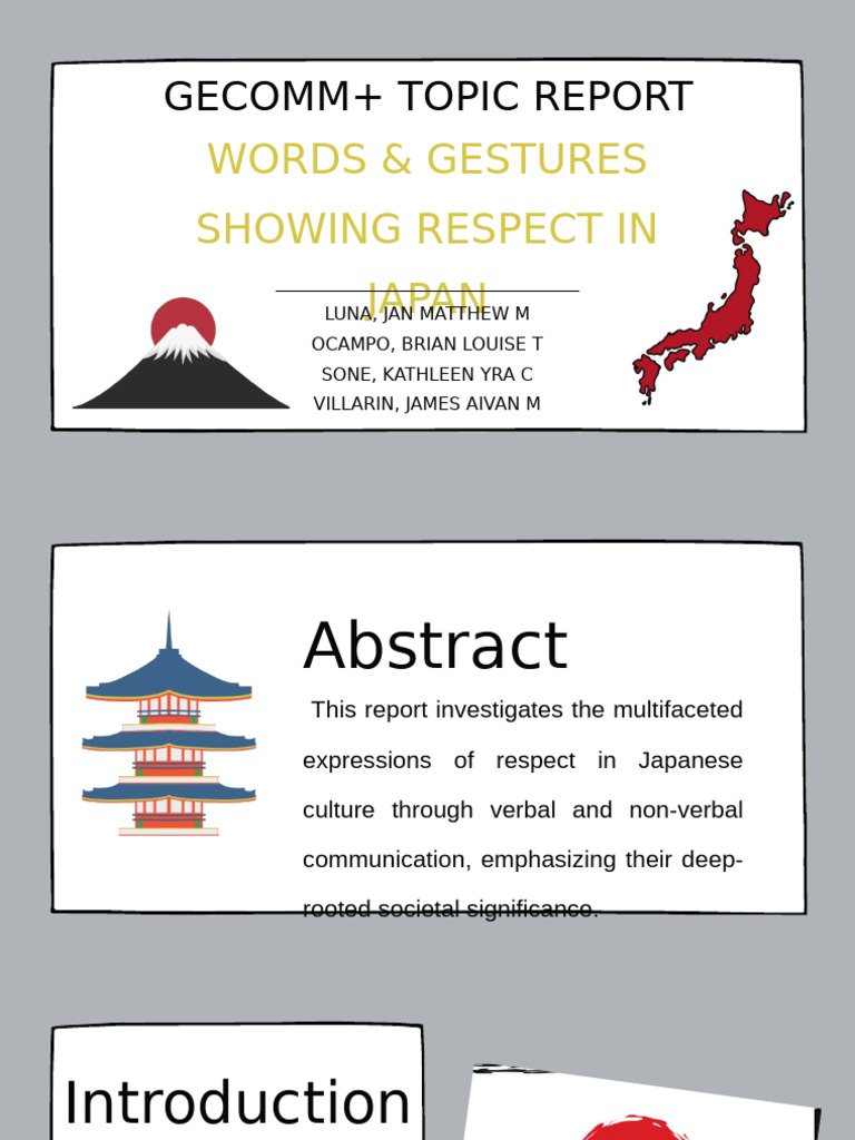 Words & Gestures Showing Respect in Japan | PDF | Nonverbal ...