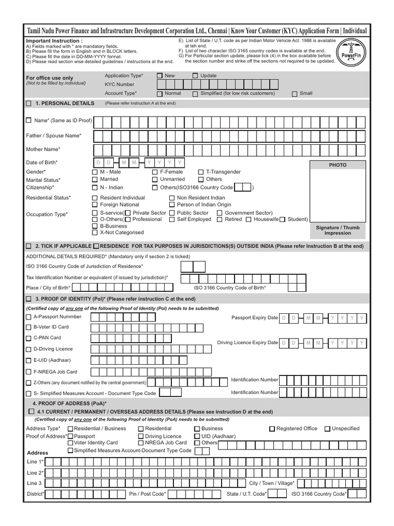 Kyc Form 2017 | PDF | Identity Document | Government And Personhood