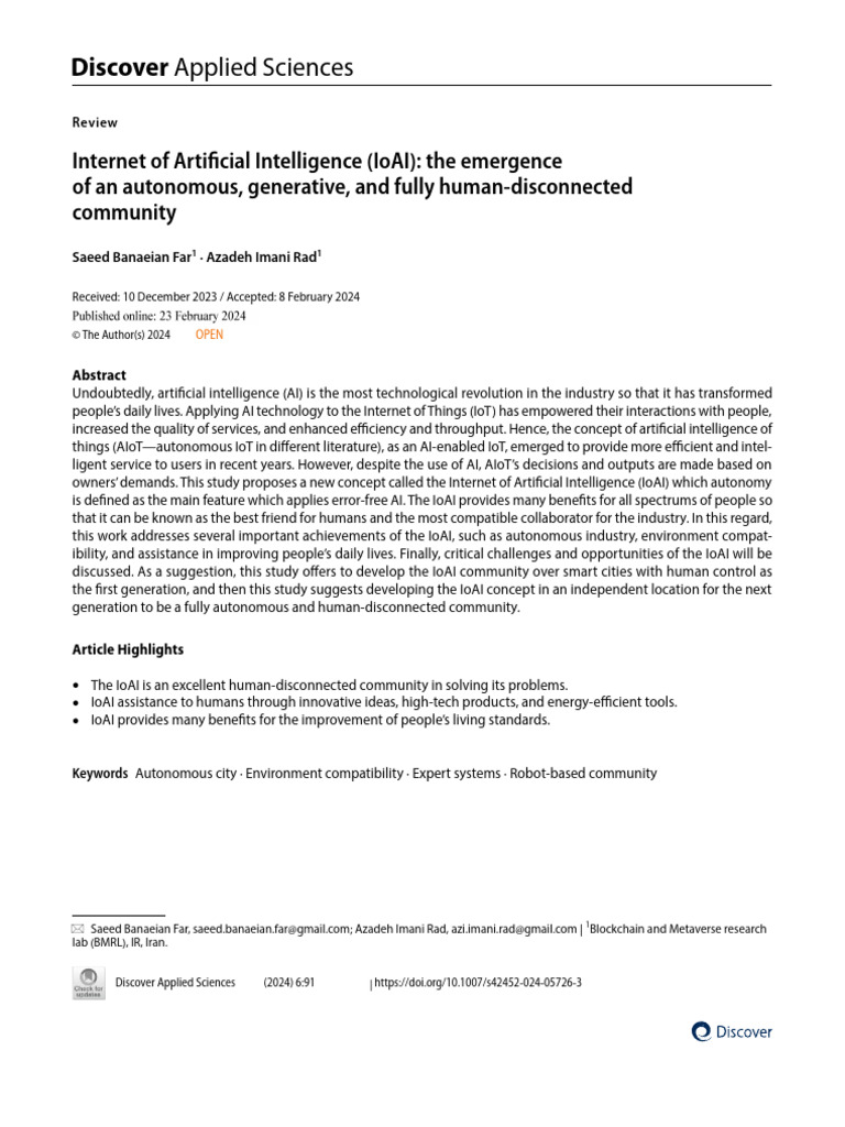 Internet of Artificial Intelli | PDF | Internet Of Things | Computer Vision
