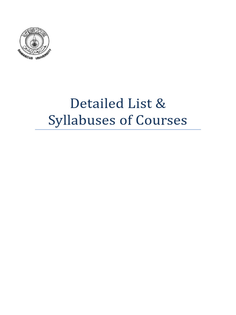 Course Syllabuses for IT Engineering | PDF | Data Compression | Automata Theory