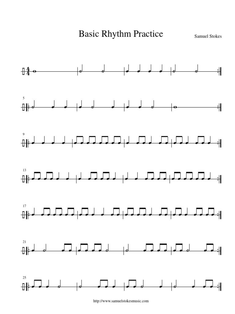 4-4 Basic Rhythms | PDF