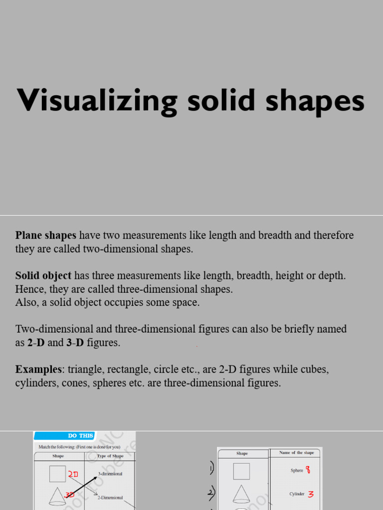 VISUALIZING SOLID SHAPES C3 NOTES | PDF | Triangle | Shape